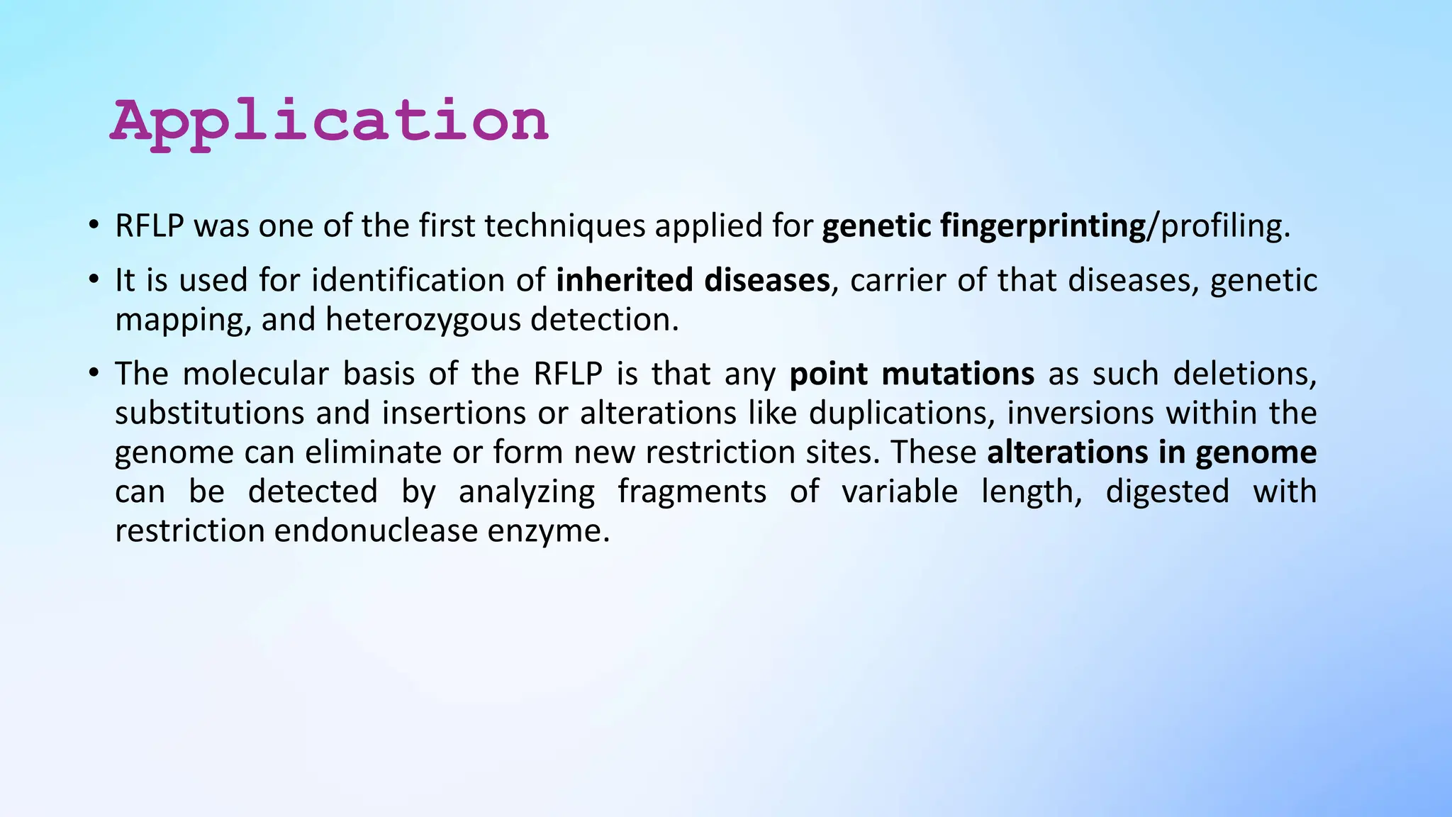 Molecular markers- RFLP, RAPD, AFLP, SNP etc. | PPTX