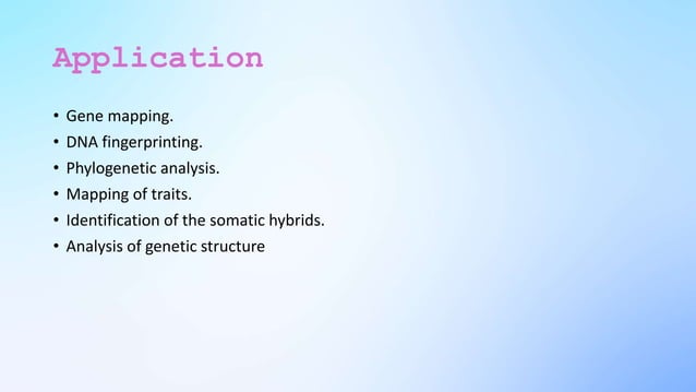 Molecular markers- RFLP, RAPD, AFLP, SNP etc. | PPTX