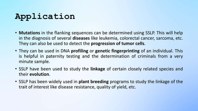 Molecular markers- RFLP, RAPD, AFLP, SNP etc. | PPTX