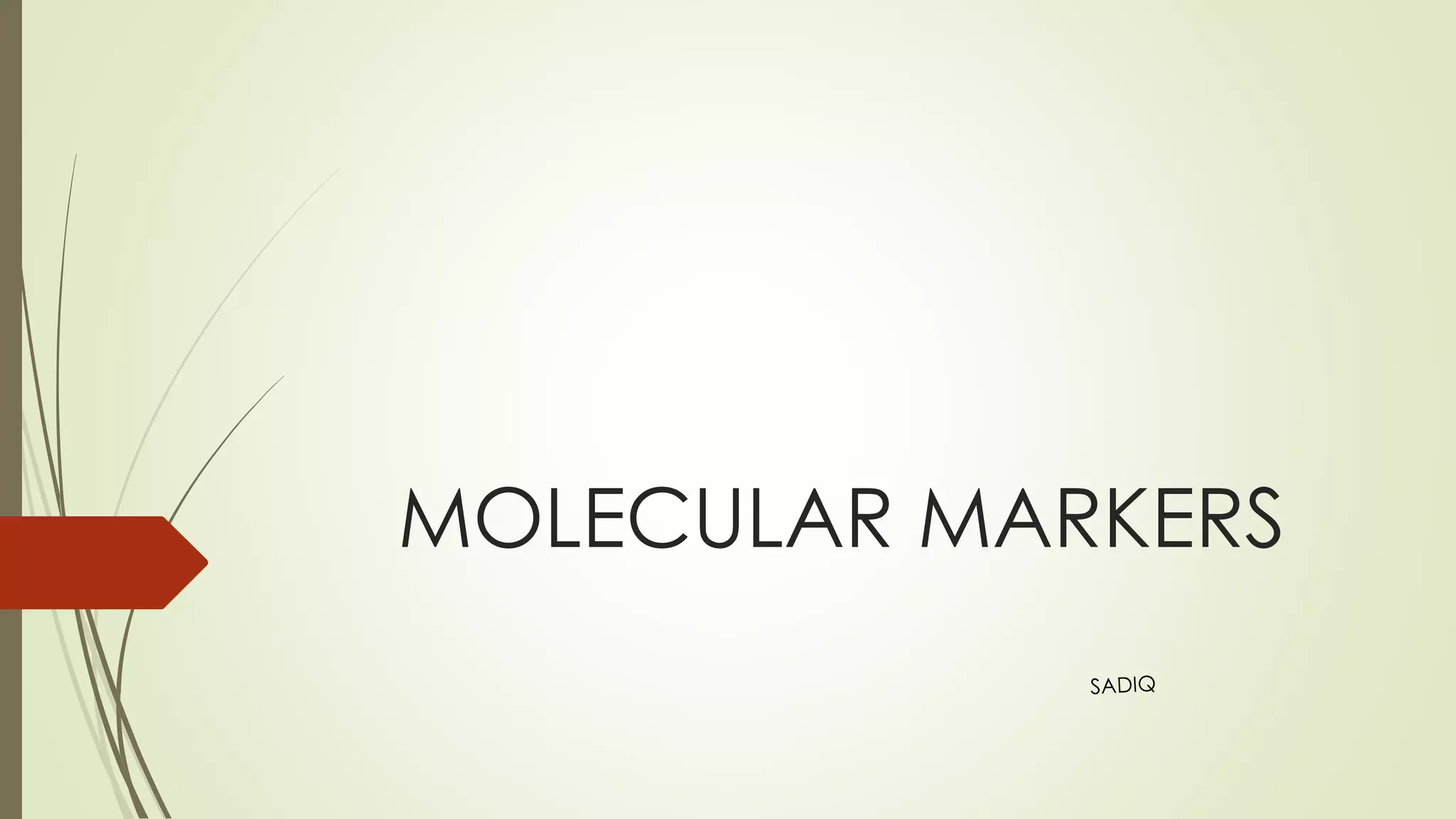 Molecular markers | PPTX