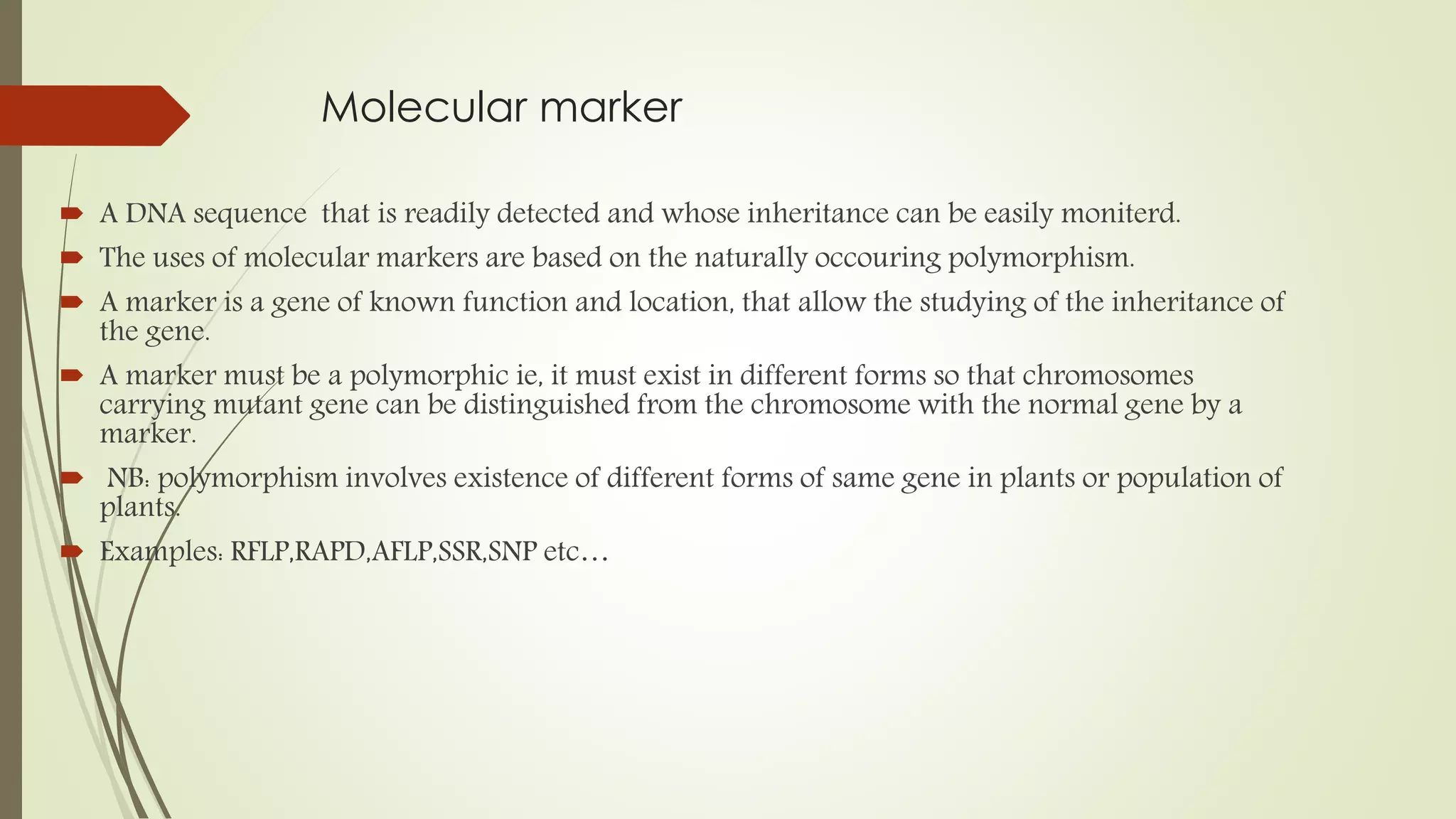 Molecular markers | PPTX