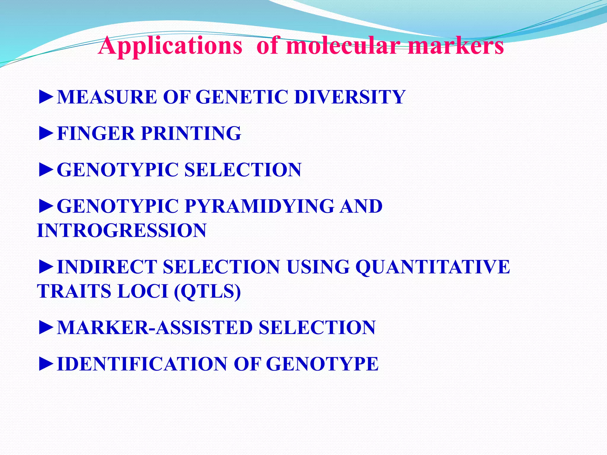 Molecular markers | PPTX