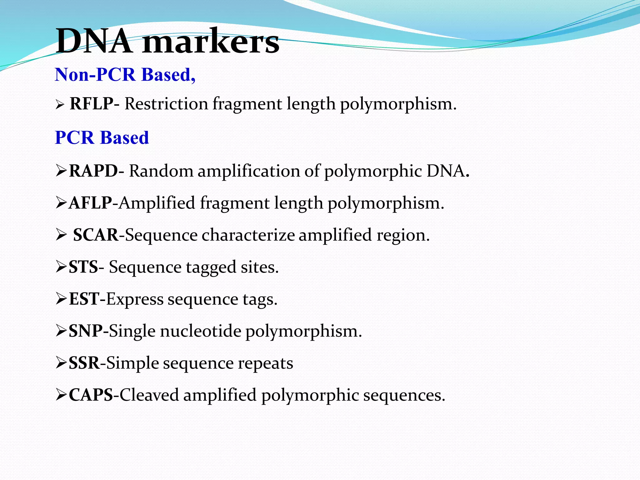 Molecular markers | PPTX