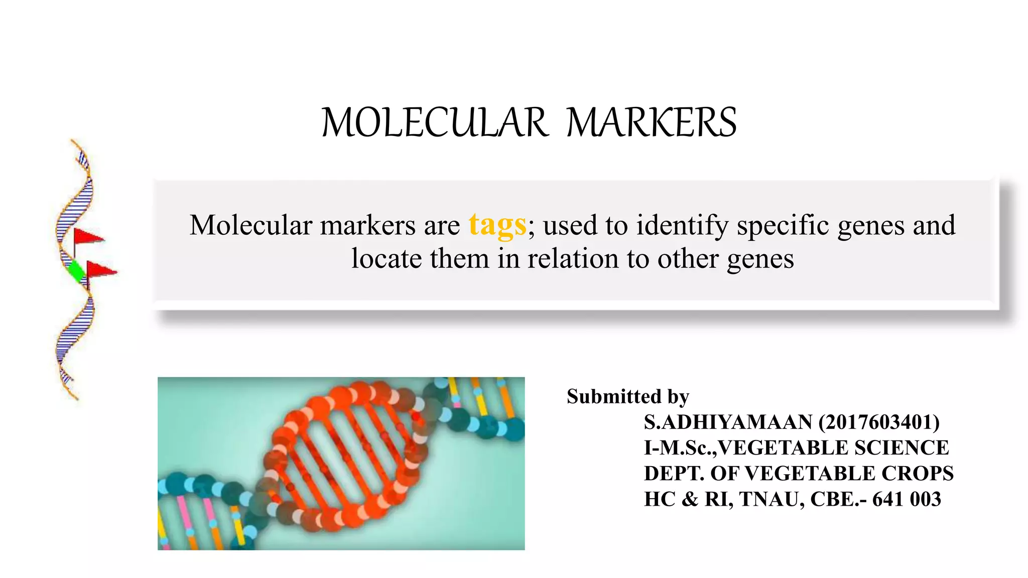 Molecular markers: Outlook | PPTX