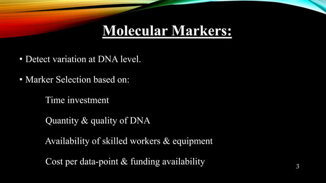 Molecular markers | PPT