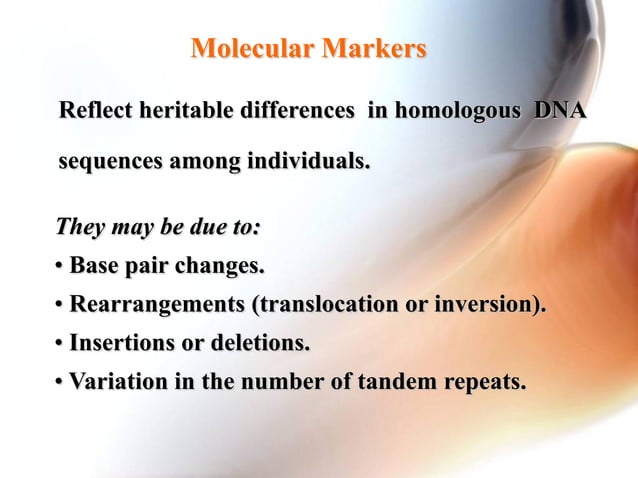 Molecular markers types and applications | PDF
