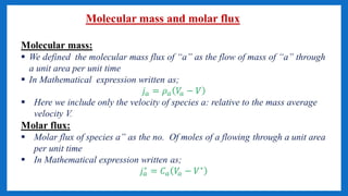 Molecular mass and molar flux | PPT