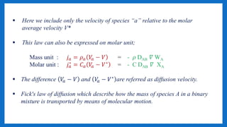 Molecular mass and molar flux | PPT