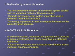 Molecular mechanics and dynamics | PPT