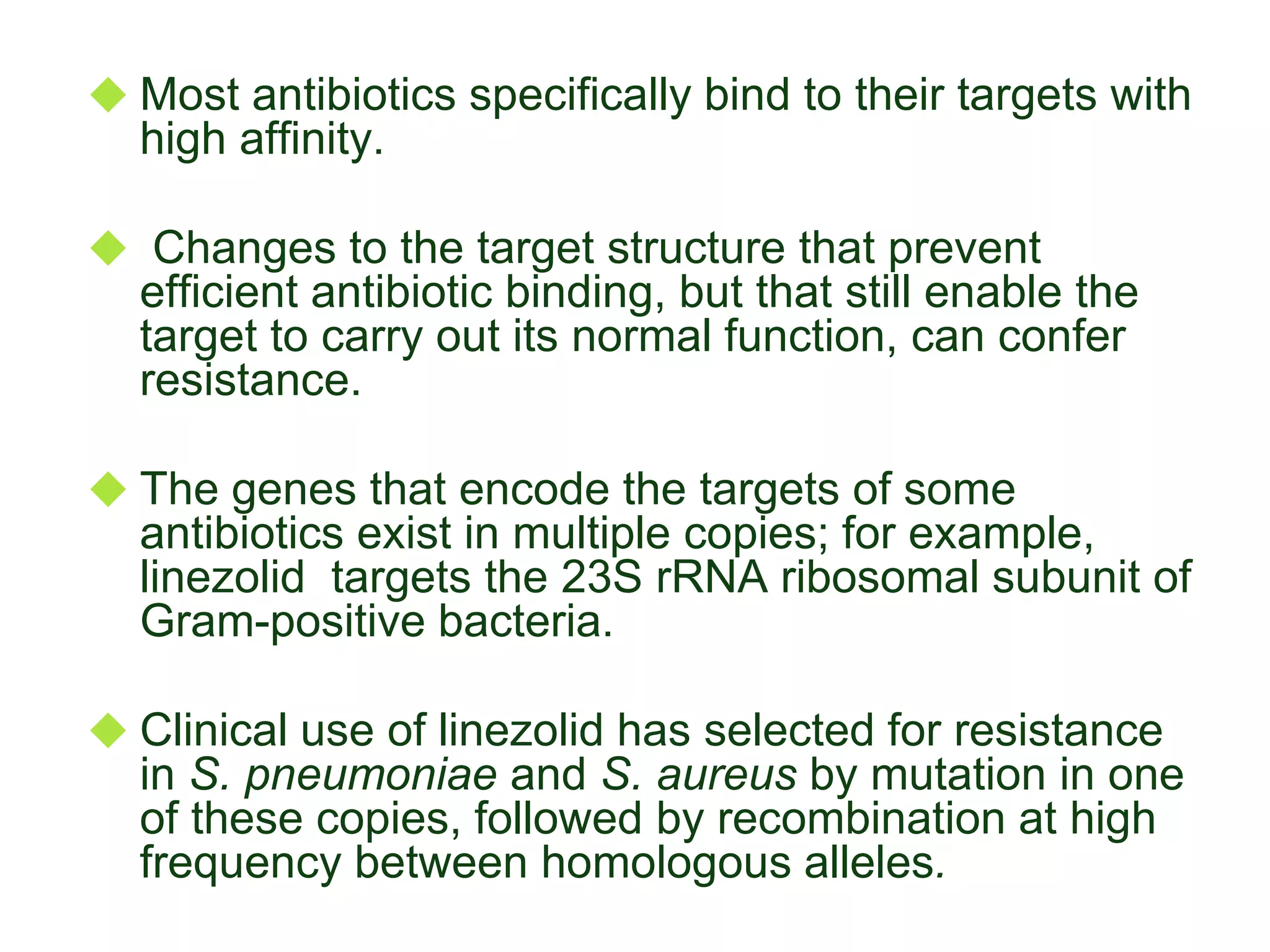 Molecular mechanism of antibiotic resistance | PPTX
