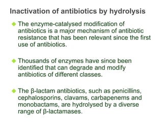 Molecular mechanism of antibiotic resistance | PPTX