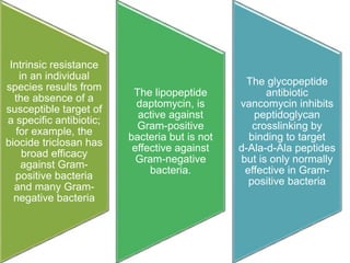 Molecular mechanism of antibiotic resistance | PPTX