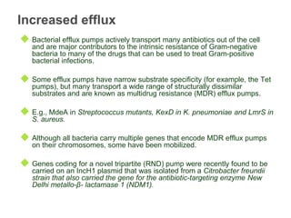 Molecular mechanism of antibiotic resistance | PPTX