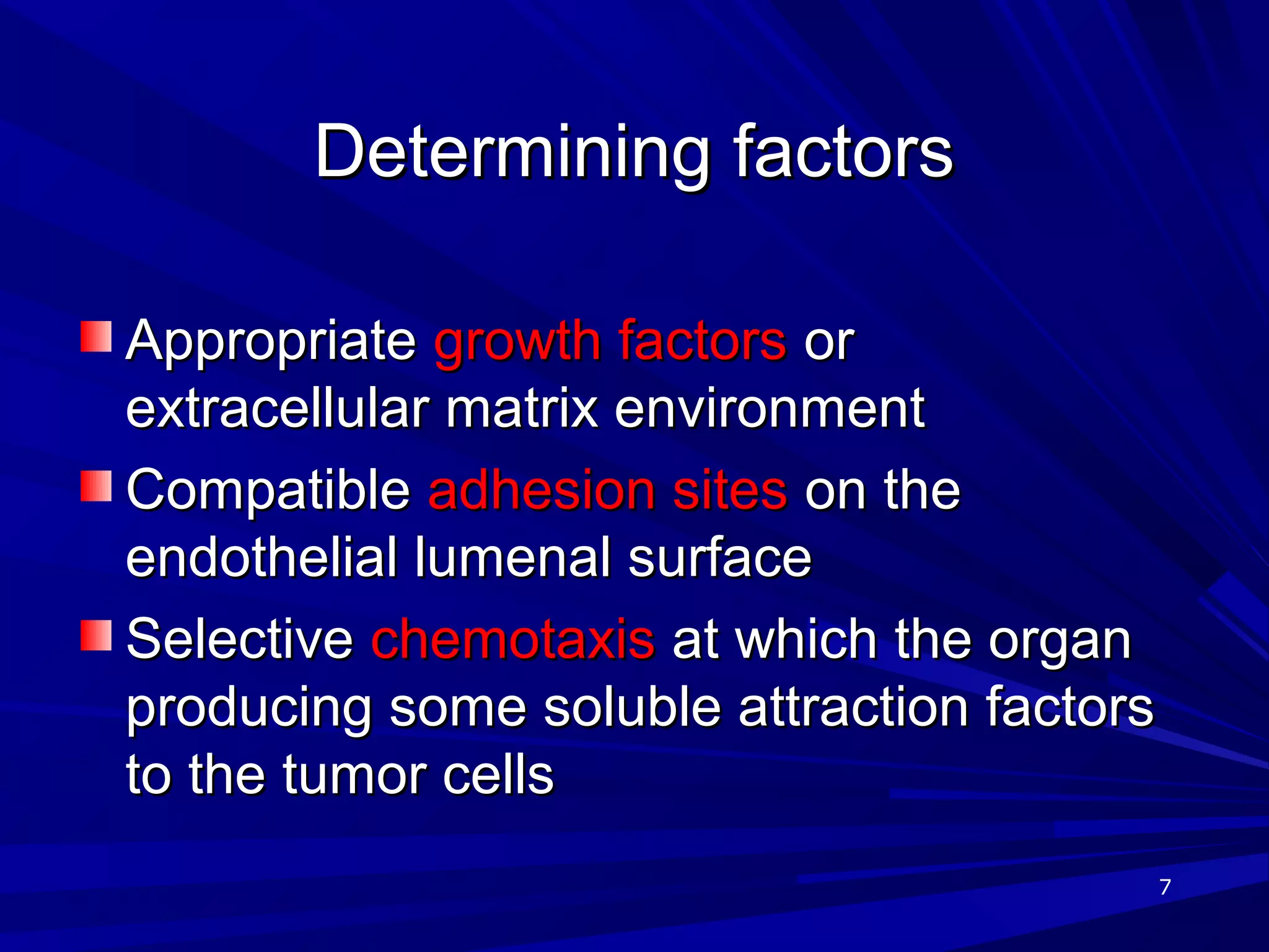 Molecular mechanism of cancer metastasis | PPT