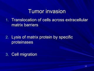 Molecular mechanism of cancer metastasis | PPT