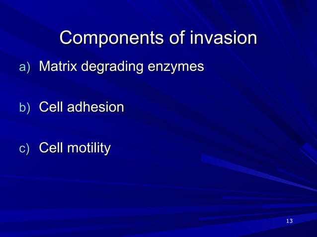 Molecular mechanism of cancer metastasis | PPT | Cancer | Diseases and ...