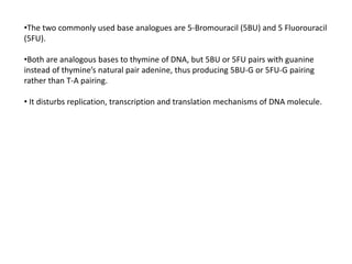 Molecular mechanism of induced mutations | PPTX