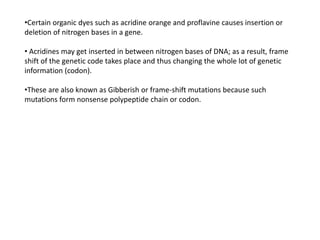 Molecular mechanism of induced mutations | PPTX