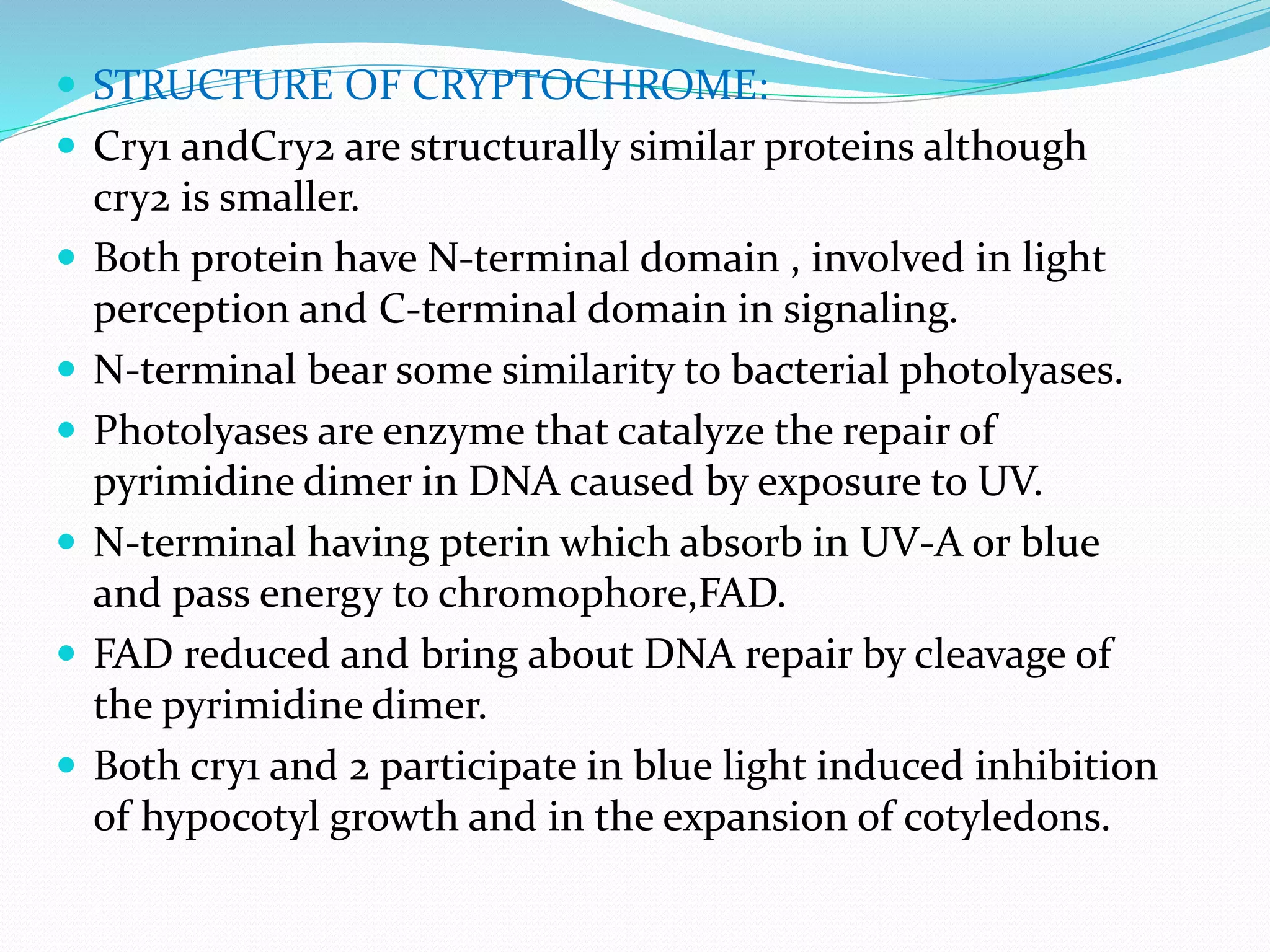 Molecular mechanism of light perception, signal transduction and gene ...