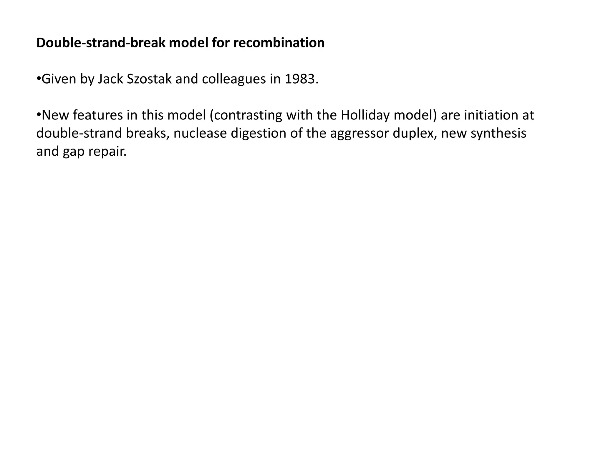 Molecular mechanism of recombination, post meiotic segregation | PPTX