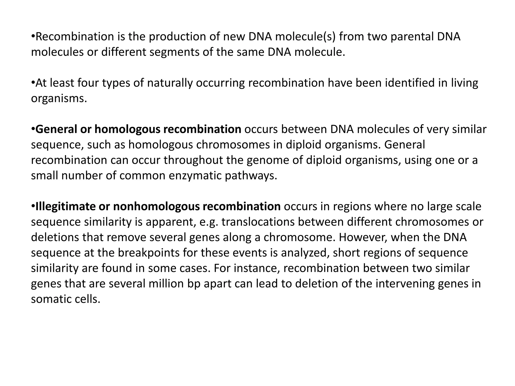 Molecular mechanism of recombination, post meiotic segregation | PPTX