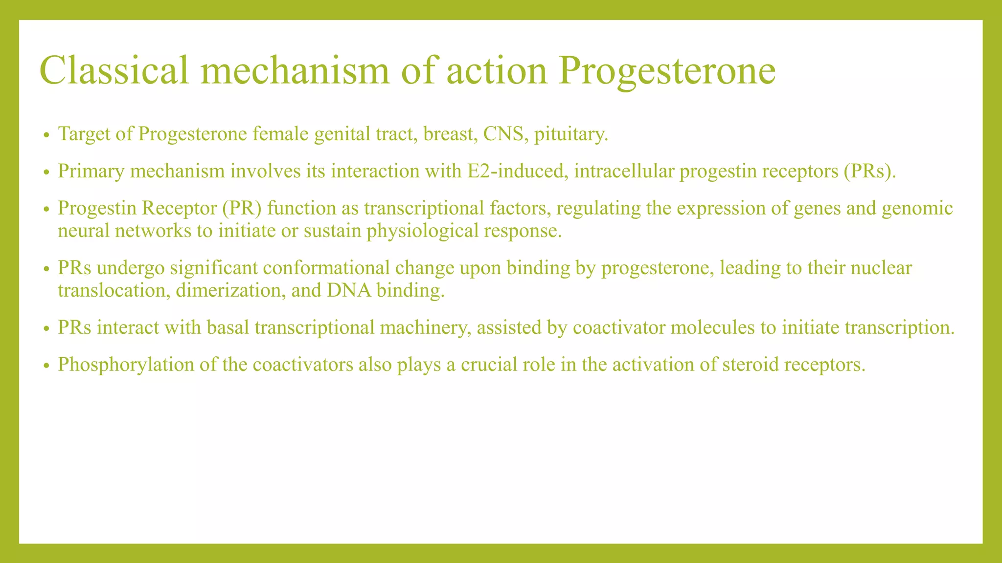 Molecular mechanism of sex hormone action | PPTX