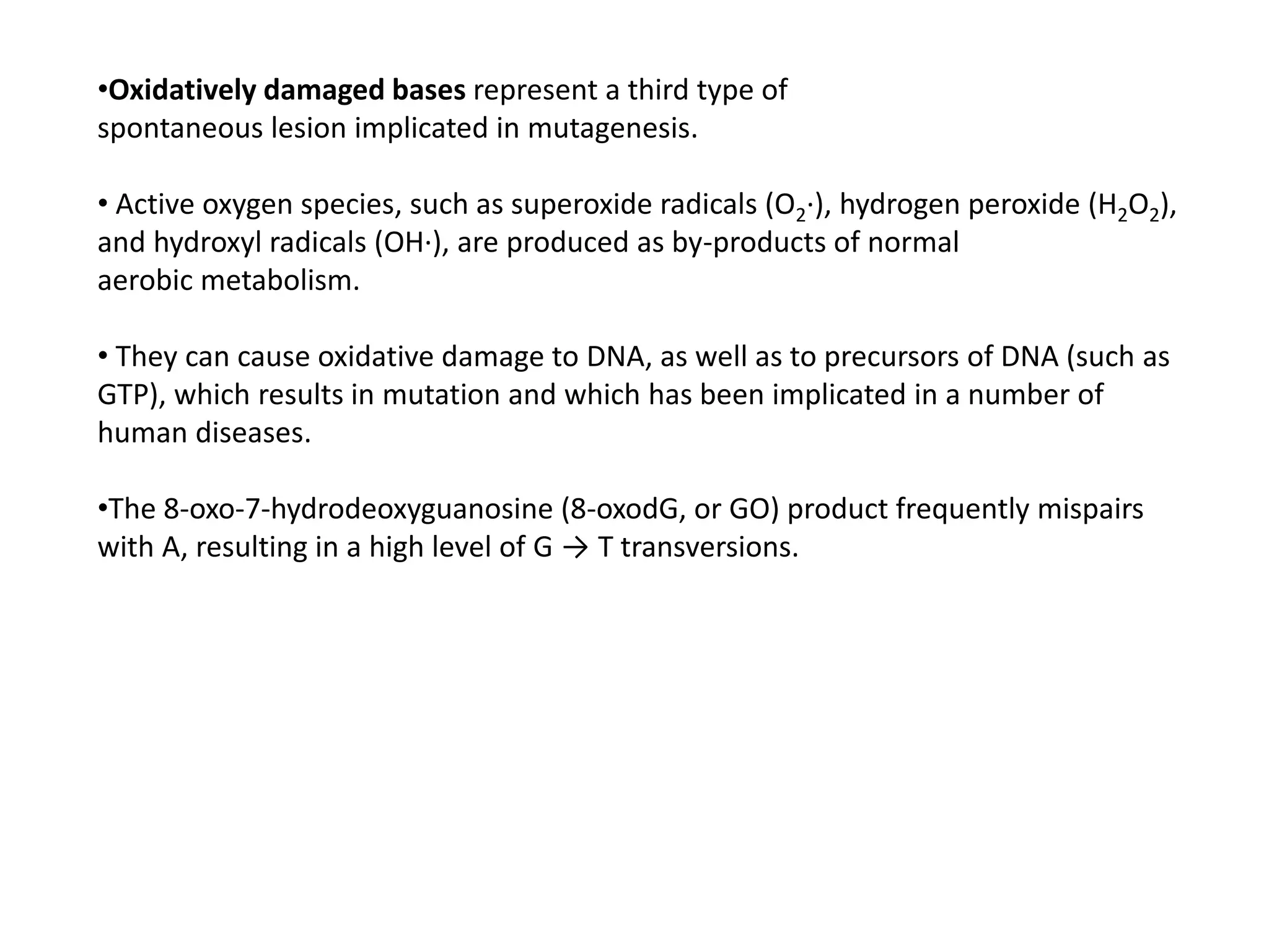 Molecular mechanism of spontaneous mutations | PPTX