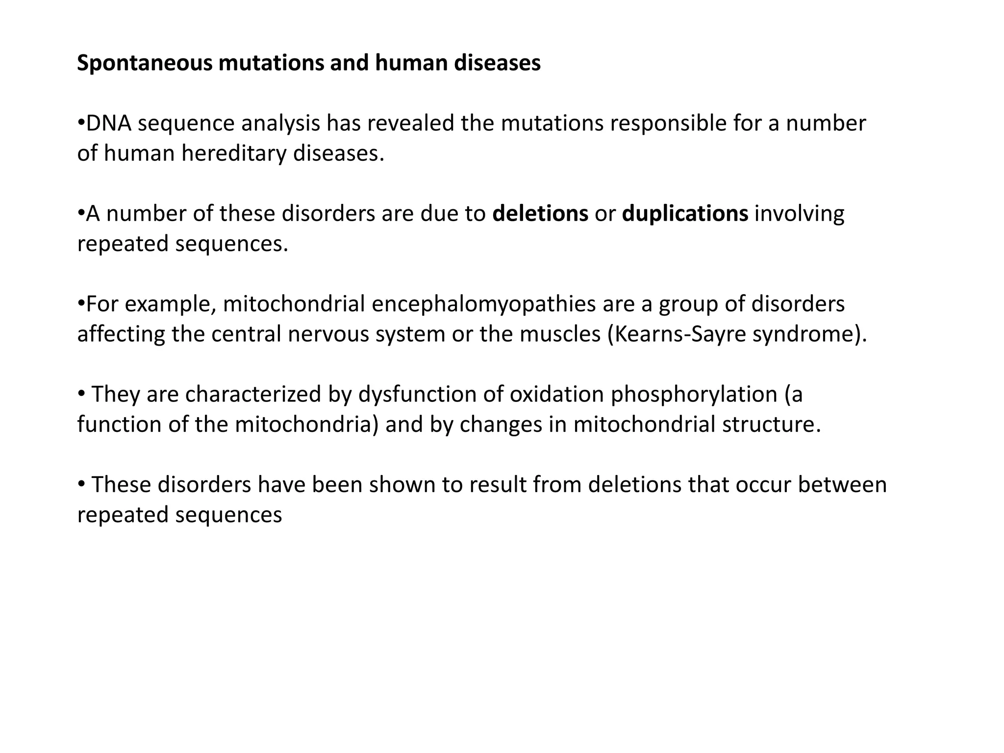 Molecular mechanism of spontaneous mutations | PPTX