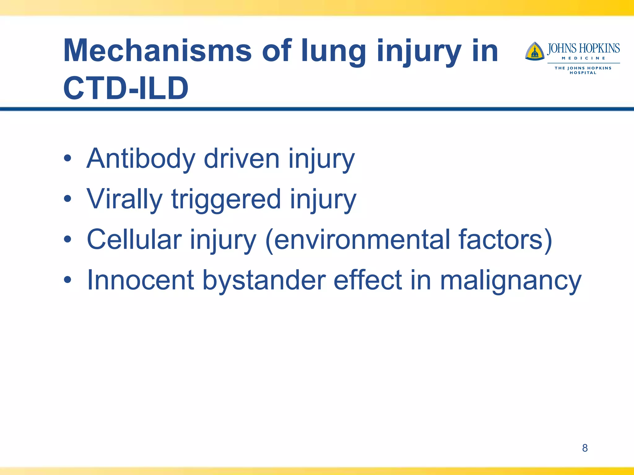 Molecular Mechanisms in ILD in Adult Connective Tissue Disease | PPT ...