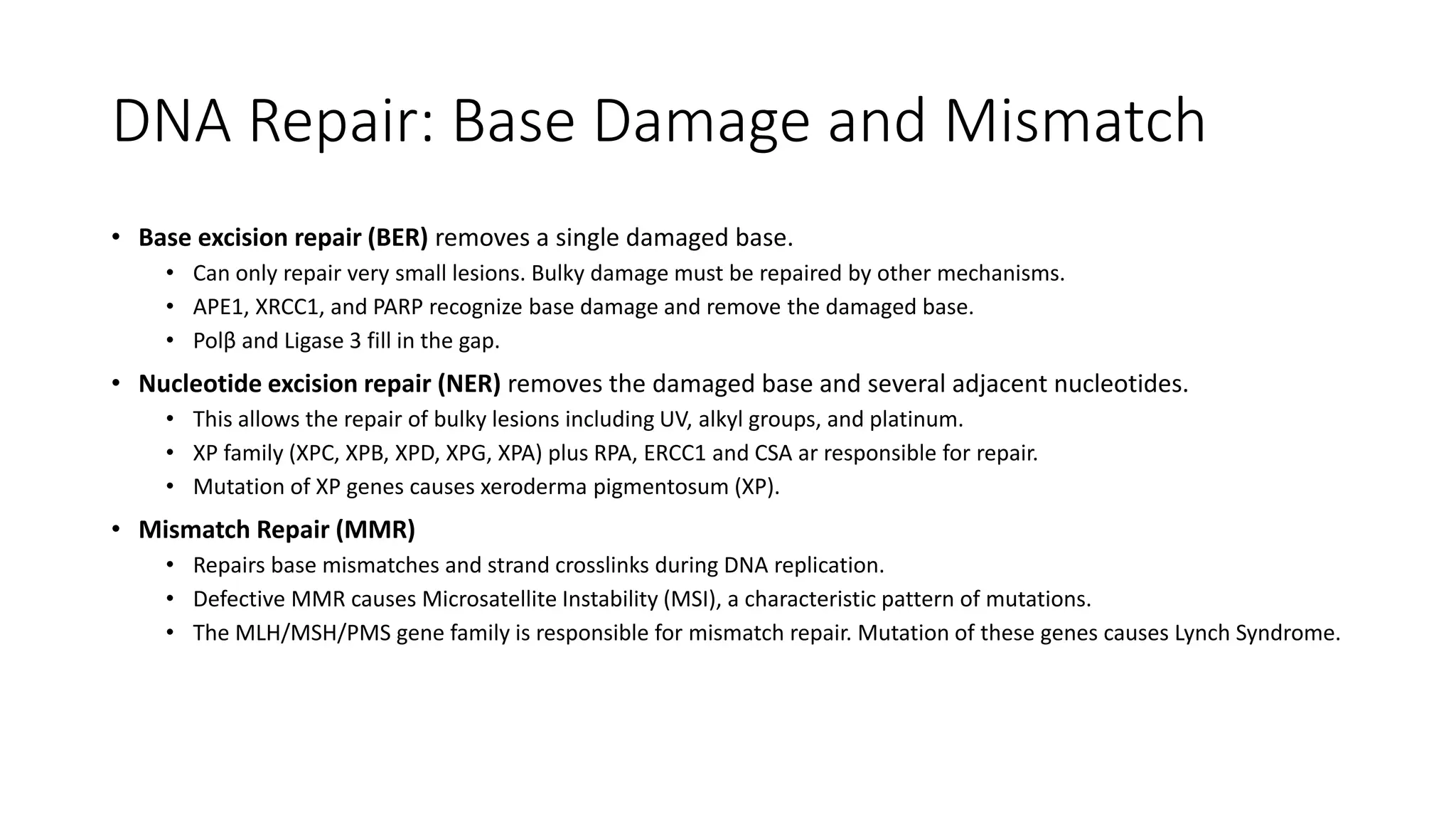 Molecular mechanisms of DNA damage and repair | PPTX