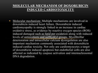 A seminar on Molecular mechanisms of drug induced cardio toxicity | PPTX