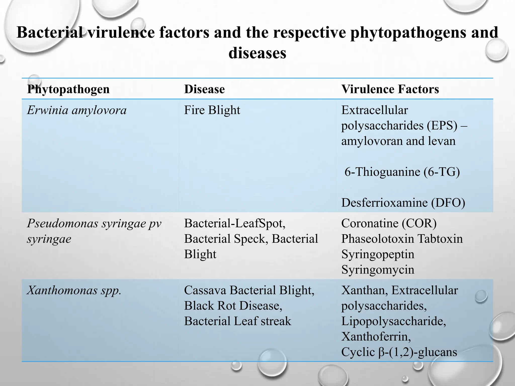 MOLECULAR MECHANISMS OF VIRULENCE AND PATHOGENESIS OF PLANT PATHOGENIC ...