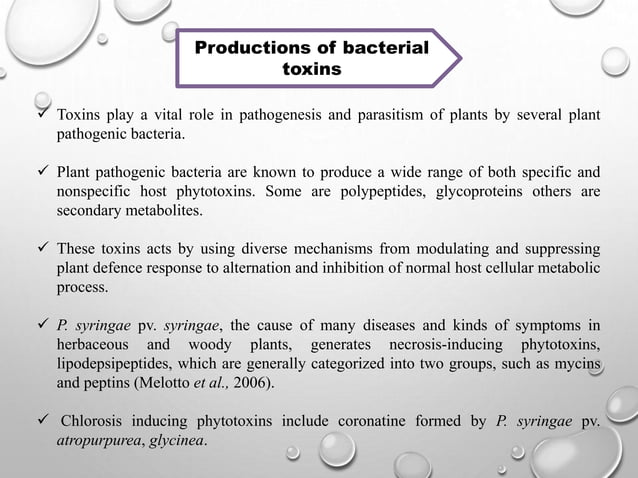 MOLECULAR MECHANISMS OF VIRULENCE AND PATHOGENESIS OF PLANT PATHOGENIC ...