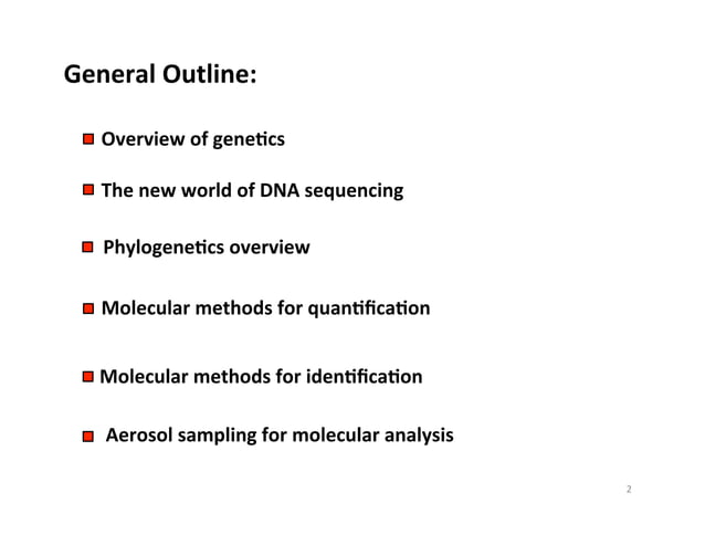 DNA-based methods for bioaerosol analysis | PPT