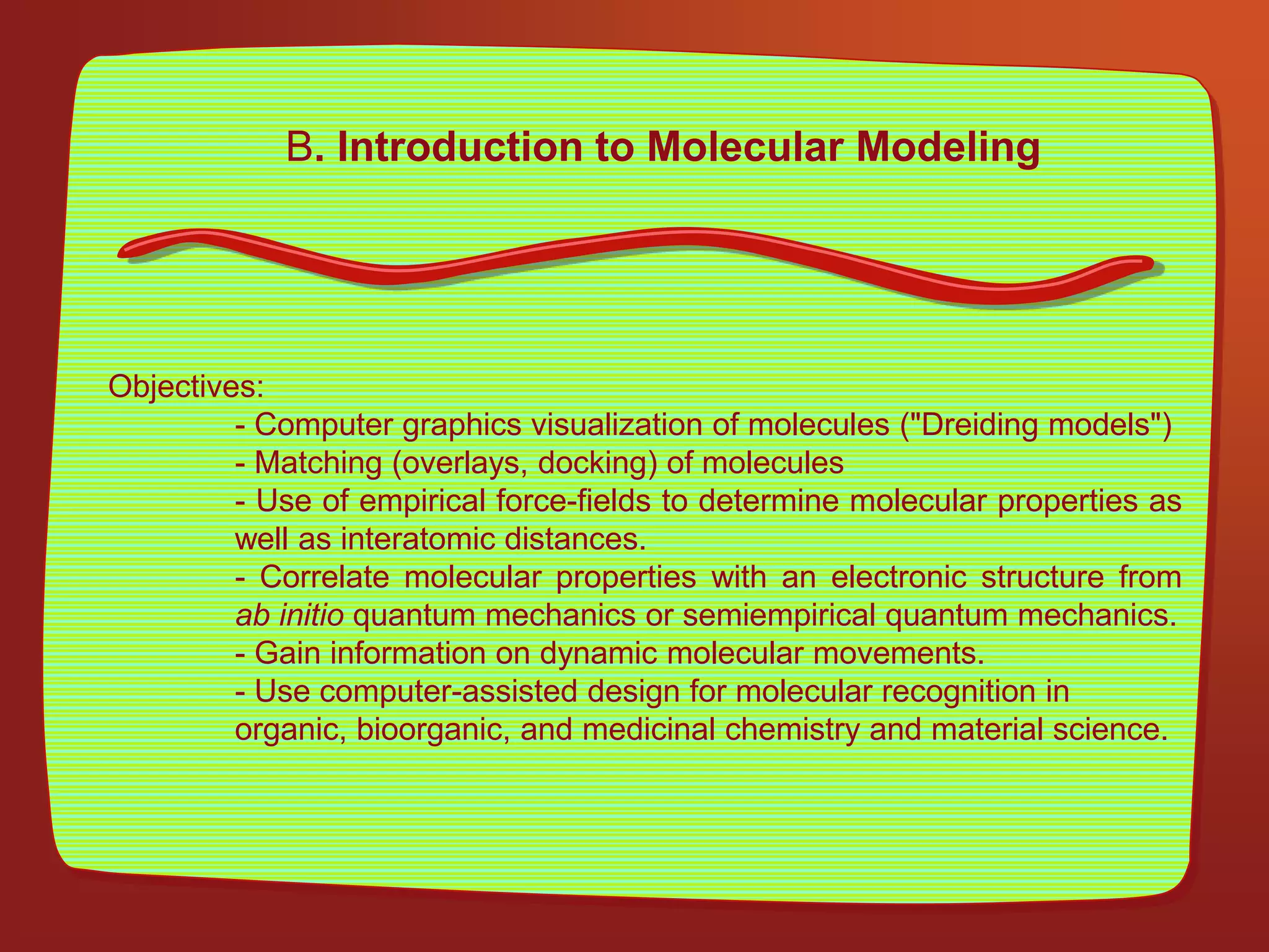 Molecular Modeling.ppt.ppt | Chemistry | Science