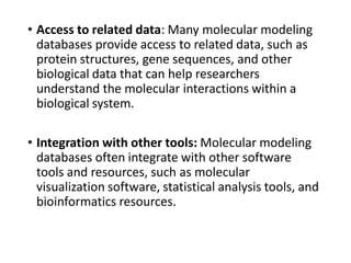 Molecular modeling database | PDF