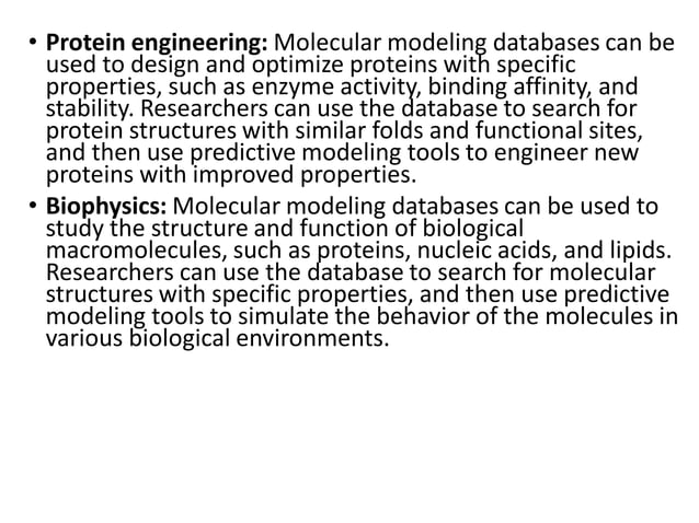 Molecular modeling database | PDF | Databases | Computer Software and Applications