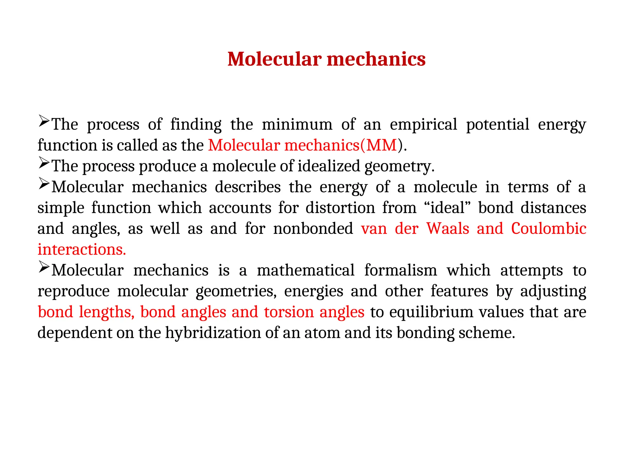 Molecular modelling-Needs and charcteristics | PPT
