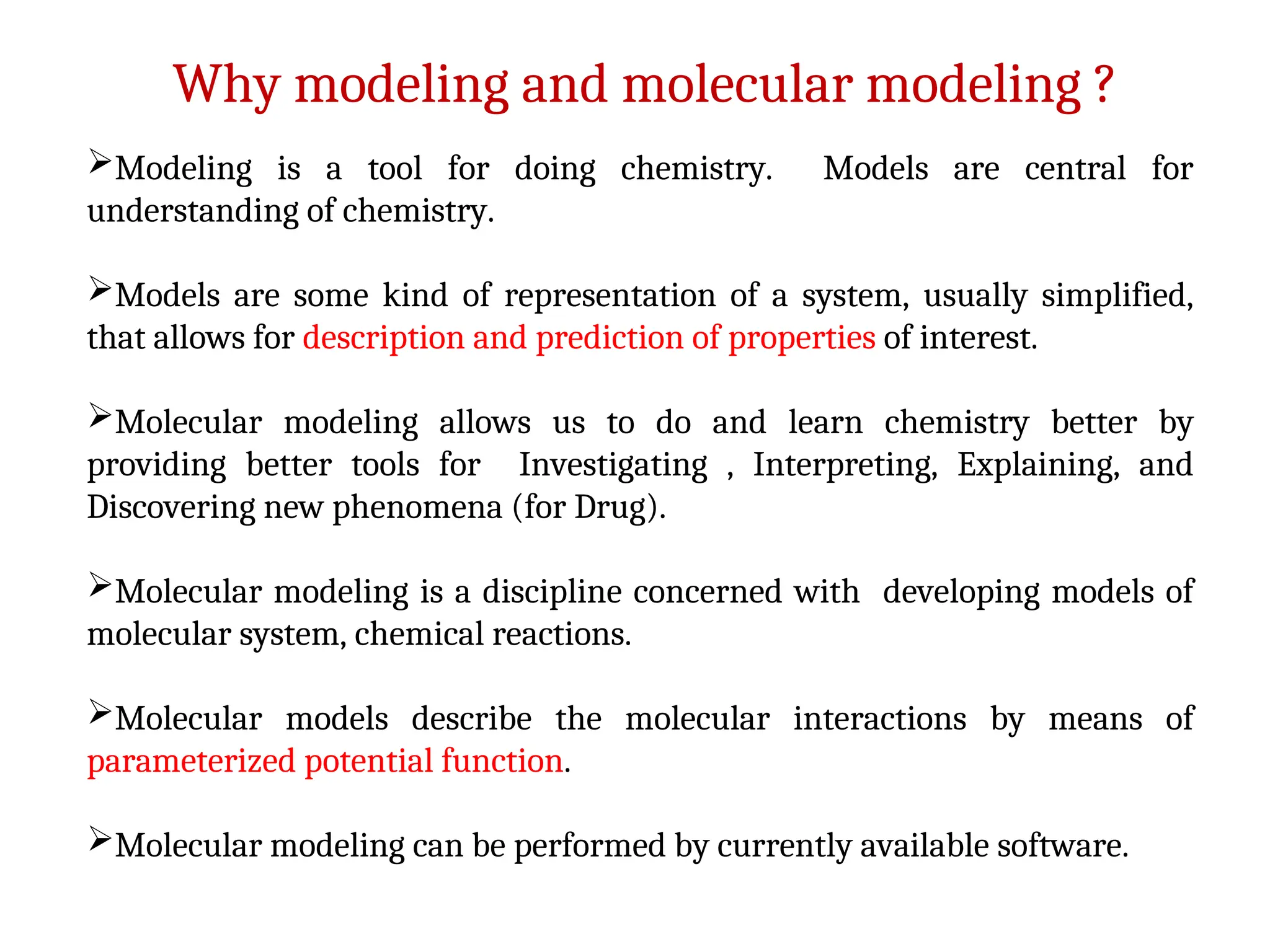 Molecular modelling-Needs and charcteristics | PPT