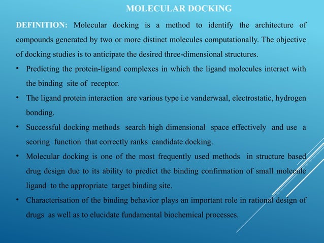 Molecular modelling and docking in CADD.pptx