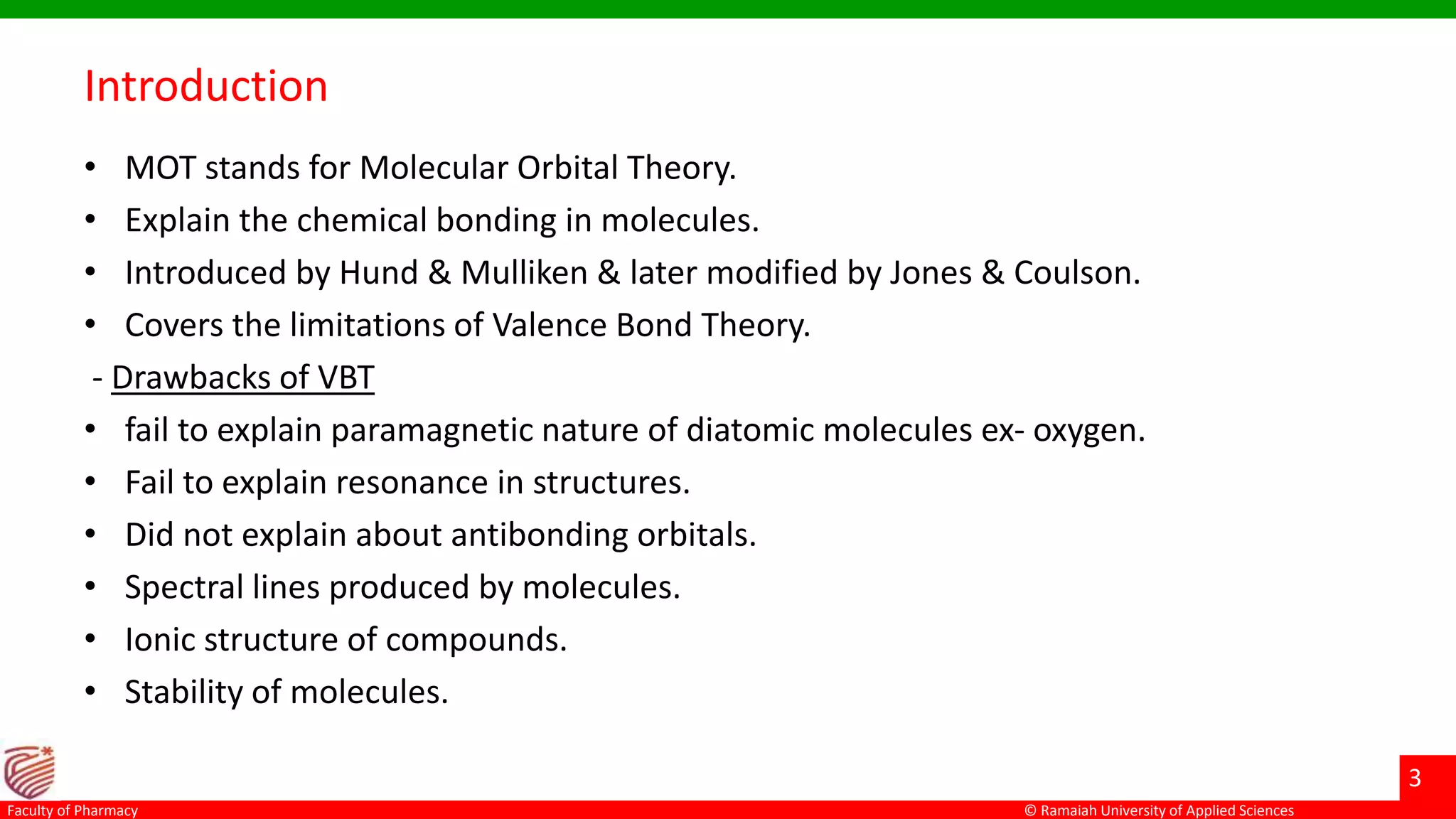 Molecular orbital theory | PPTX
