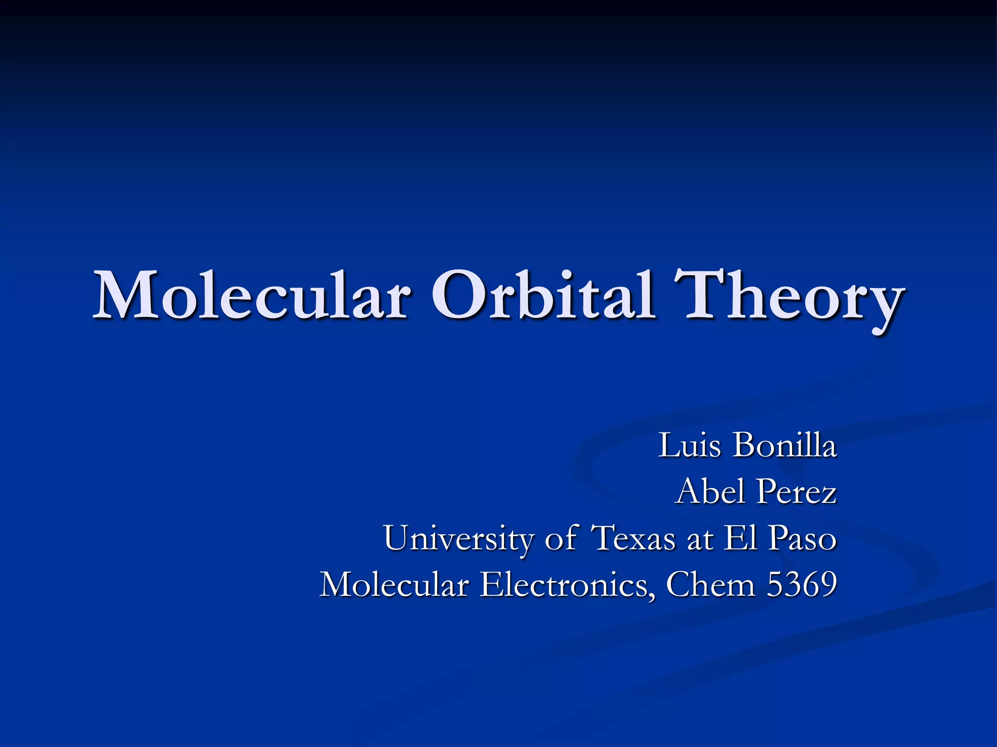 molecular_orbital_theory.ppt | Chemistry | Science