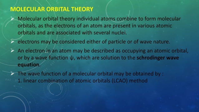 Molecular Orbital Theory Pptx