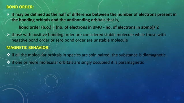Molecular Orbital Theory Pptx