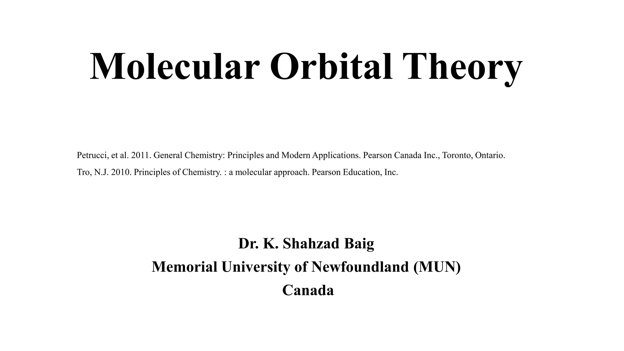 Molecular Orbital Theory 11 3 Ppt