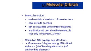 Molecular orbital theory(mot) of SF6/CO2/I3-/B2H6 | PPTX