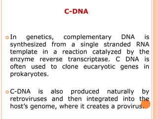 Molecular organization of eukaryotic DNA | PPTX