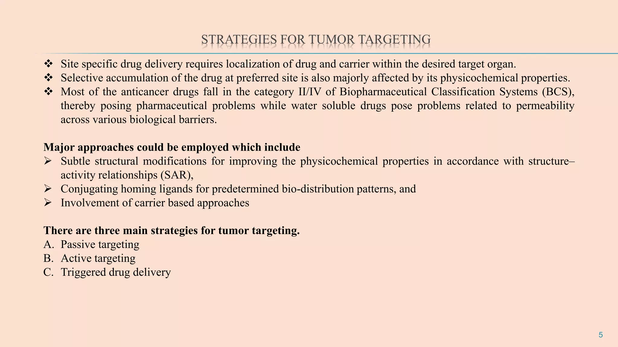 Tumour targeting and Brain specific drug delivery | PPTX