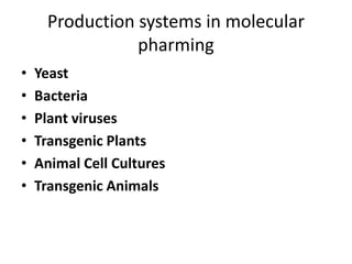 Molecular pharming | PPTX