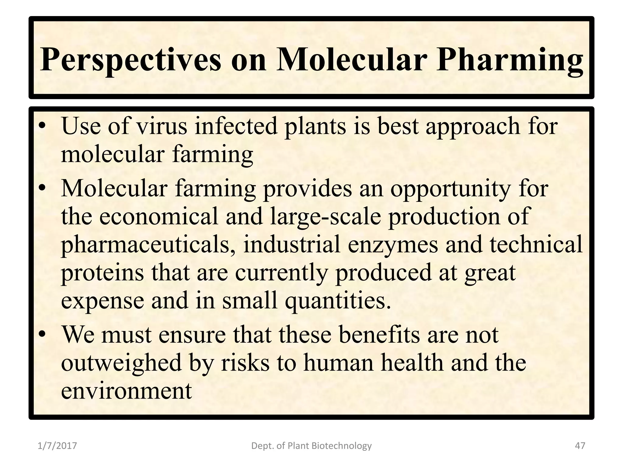 Molecular pharming | PPTX